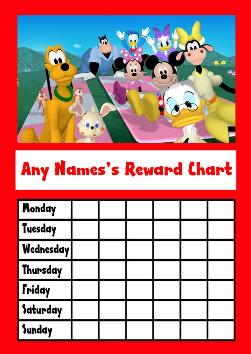 Mickey Mouse Clubhouse Star Sticker Reward Chart - The Card Zoo