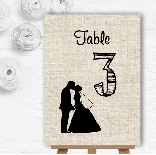 Cotton Chic Personalised Wedding Table Number Name Cards - The Card Zoo
