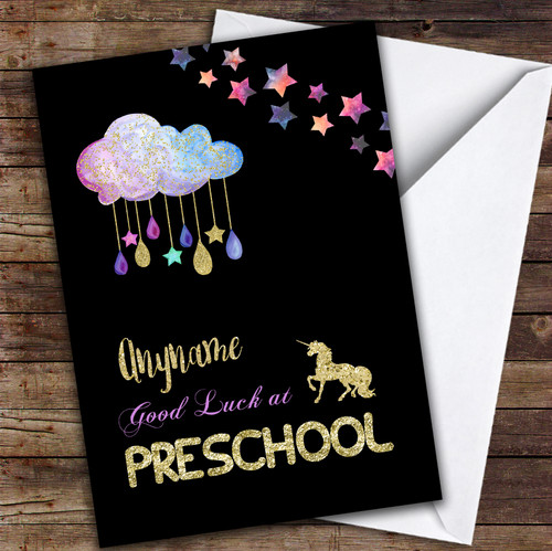 Sparkle Good Luck Preschool Personalised Good Luck Card - The Card Zoo