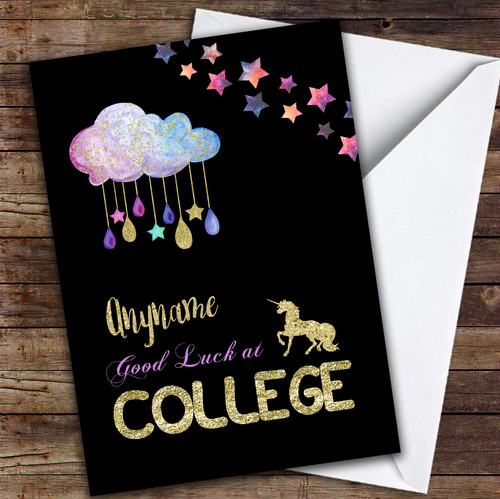 Sparkle Good Luck College Personalised Good Luck Card - The Card Zoo