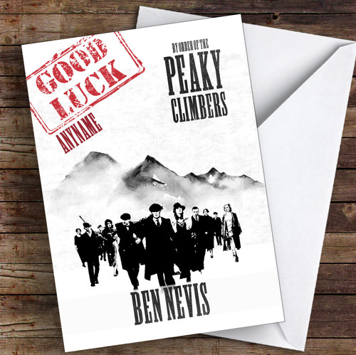 Ben Nevis Funny Good Luck Personalised Good Luck Card - The Card Zoo