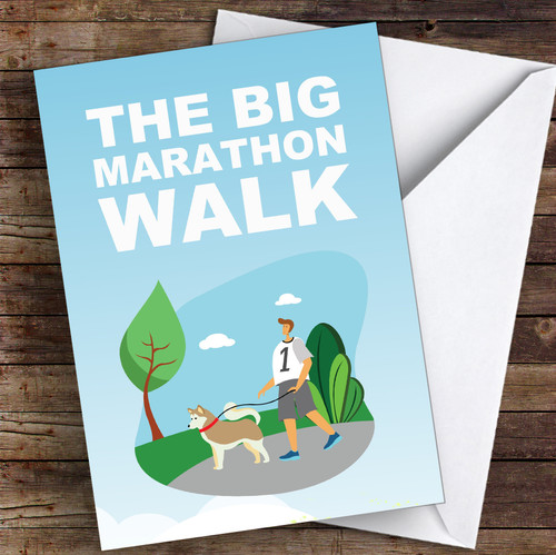 Marathon Walk Good Luck Personalised Good Luck Card - The Card Zoo