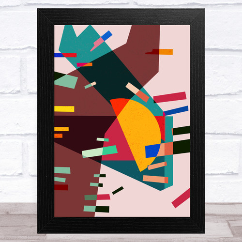 Bright Shatter Abstract Style 1 Wall Art Print - The Card Zoo