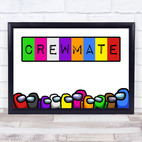 Among Us Type Style Character Letters Crewmate Children's Kids Wall Art ...