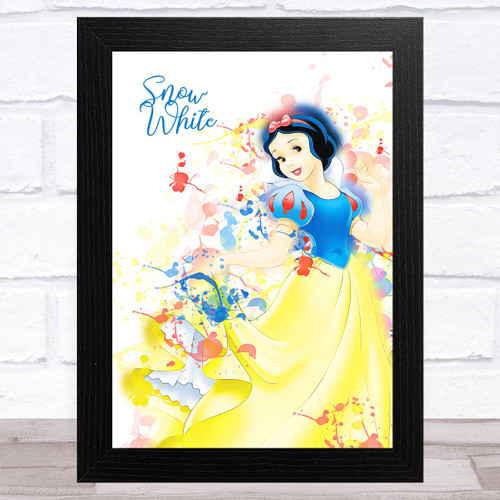 Snow White Name Disney Splatter Art Children's Kids Wall Art Print ...