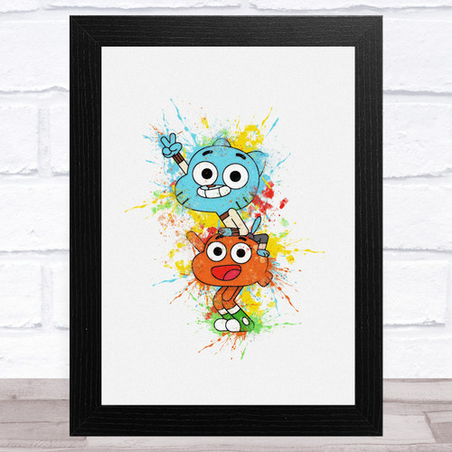 The Amazing World Of Gumball Watercolour Splatter Children's Wall Art ...