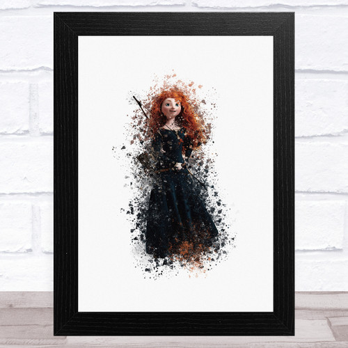 Merida Disney Brave Watercolour Splatter Children's Kid's Wall Art ...