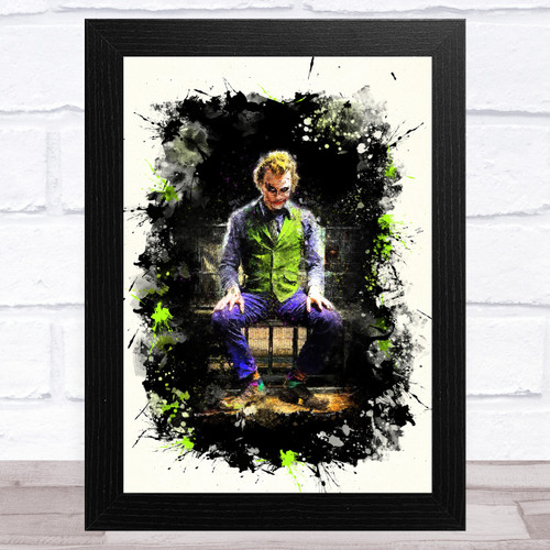 Heath Ledger Joker Splatter Children's Kid's Wall Art Print - The Card Zoo