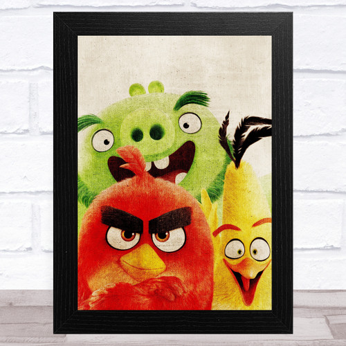 The Angry Birds Vintage Children's Kid's Wall Art Print - The Card Zoo