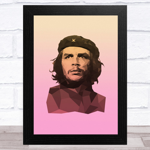 Che Guevara Pink Polygon Celeb Wall Art Print - The Card Zoo