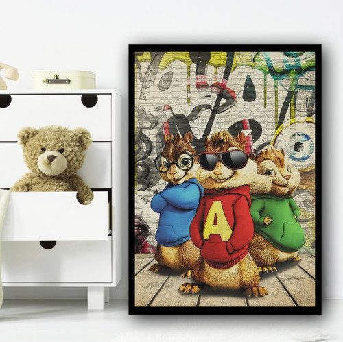 Alvin And The Chipmunks Graffiti Wall Art Print - The Card Zoo