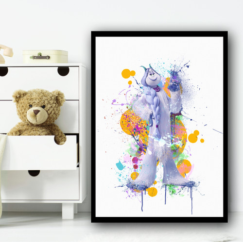 Smallfoot Meechee Splatter Wall Art Print - The Card Zoo