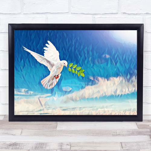 Peace Dove Polygon Wall Art Print - The Card Zoo