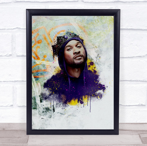 Usher Graffiti Splatter Drip Wall Art Print - The Card Zoo