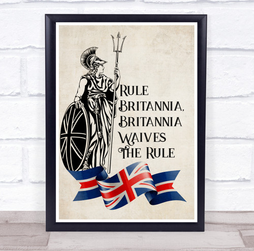 Rule Britannia Soldier Trident Wall Art Print - The Card Zoo