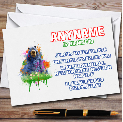 Boomer Bear Wonder Park Splatter Drip Children's Birthday Party ...