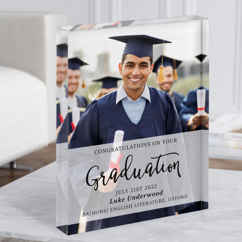 Graduation Photo Congratulations Photo Minimal Details Gift Acrylic ...
