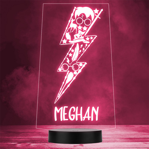 Harry Potter Elements Flash Personalised Gift Colour Change LED Lamp ...