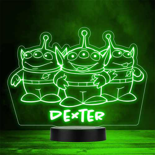 Toy Story Aliens Personalised Gift Colour Changing LED Lamp Night Light ...