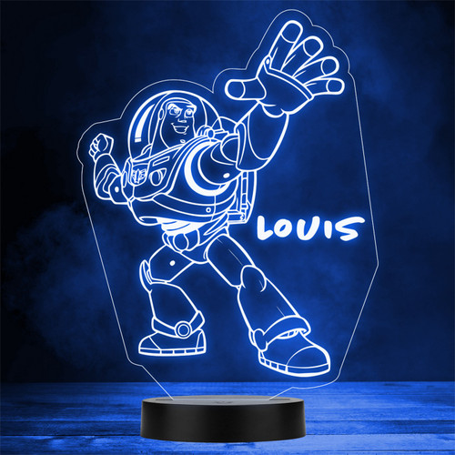 Toy Story Buzz Lightyear Personalised Gift Colour Changing LED Lamp ...