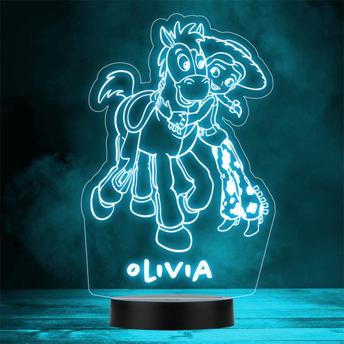 Toy Story Jessie And Bullseye Personalised Gift Colour Change LED Night ...