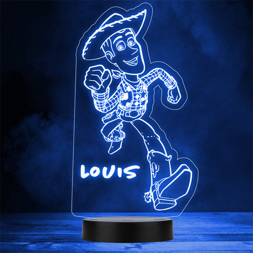 Toy Story Sheriff Woody Personalised Gift Colour Changing LED Lamp ...