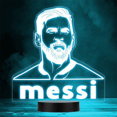 Messi Football Fan World Cup Sports Personalised Gift Any Colour LED ...