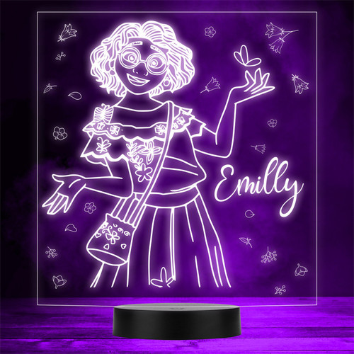 Encanto Mirabel Butterflies Flowers Personalised Gift Any Colour LED ...