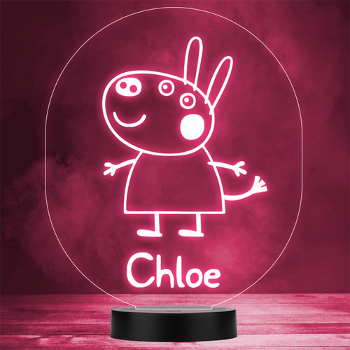 Delphine Donkey Kids Peppa Pig Tv Character LED Personalised Gift Night ...