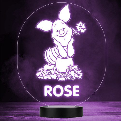 Piglet With Flowers Winnie-the-Pooh Character LED Personalised Gift ...