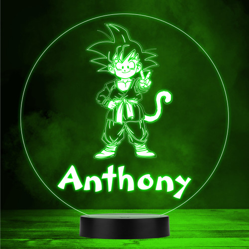 Dragon Ball Goku Peace Sign Led Lamp Personalised Gift Night Light ...