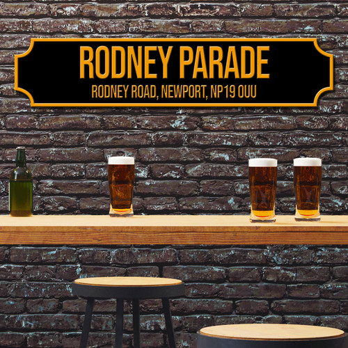 Newport County Rodney Parade Black and Yellow Stadium Any Text Football ...