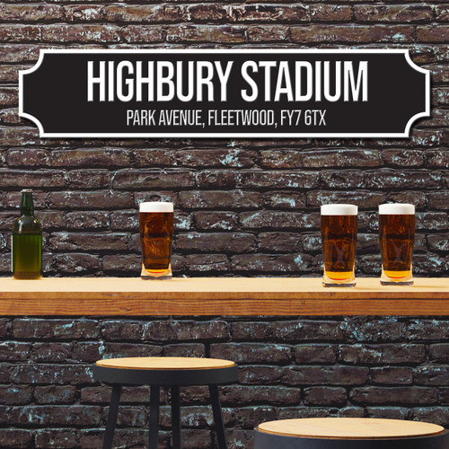 Fleetwood Town Highbury Stadium Black and White Any Text Football Club ...