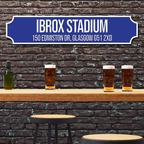 Rangers Ibrox Stadium Royal Blue and White Any Text Football Club 3D ...
