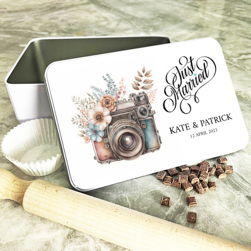 Just Married Vintage Cameras Wedding Day Personalised Wedding Day Gift ...