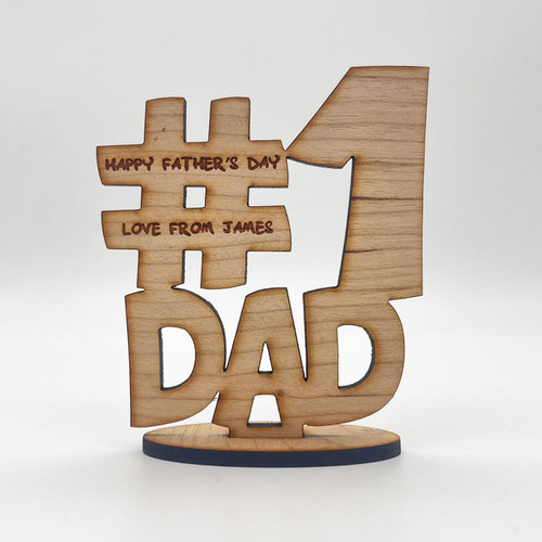 Father's Day No.1 Dad Keepsake Ornament Engraved Personalised Gift ...