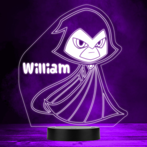 Raven Teen Titans Go! Children's TV Personalised LED Multicolour Night ...