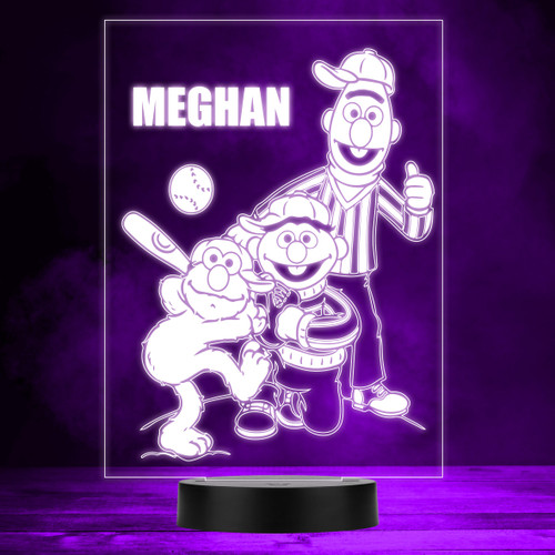 Sesame Street Elmo Ernie Bert Kid's TV Personalised LED Multicolour ...