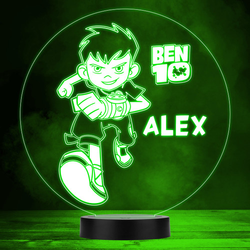 Ben 10 and Watch Children's TV Cartoon Personalised LED Multicolour ...