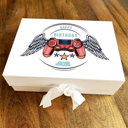 Red Controller With Wings Gaming Birthday Gamer Personalised Hamper ...