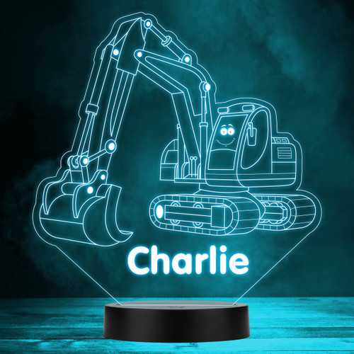 Cute Digger Show Kids Tv Show Personalised Gift Colour Changing Night ...