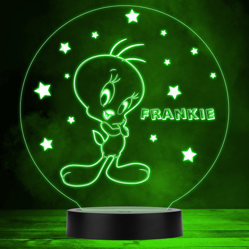 Looney Tunes Tweety Stars Kids Personalised Gift Colour Changing Night ...