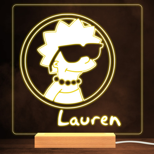 Lisa The Simpsons Cartoon Tv Character Personalised Gift Warm White ...