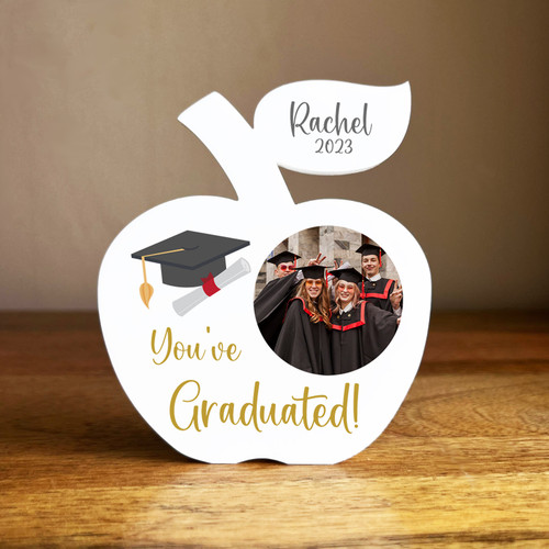 You've Graduated Hat Year Photo Apple Graduation Personalised Gift ...