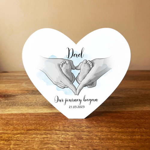 Hands Dad Our Journey Began Heart Birthday Father's Day Heart ...