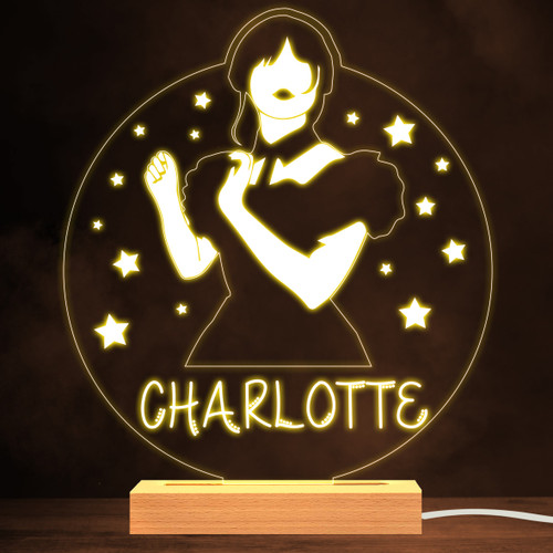 Wednesday Addams Dance Stars Warm White Lamp Personalised Gift Night ...