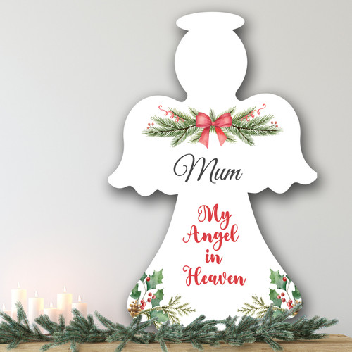 Mum Memorial Personalised Angel Decoration Christmas Indoor Outdoor ...