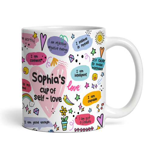 Colourful Doodle A Cup Of Self Love Positive Affirmations Gift ...