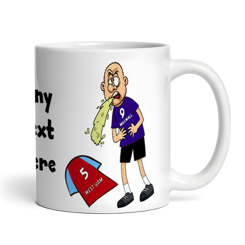 Millwall Vomiting On Westham Funny Football Gift Team Rivalry ...