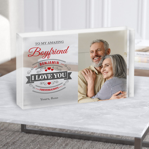 Amazing Boyfriend Gift Photo Personalised Clear Acrylic Block - The ...